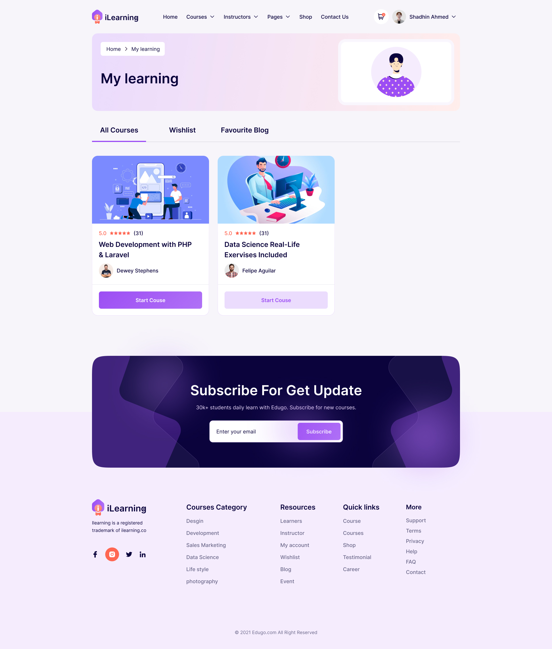 iLearning - Online Education Platform Figma Template by devsarray | ThemeForest